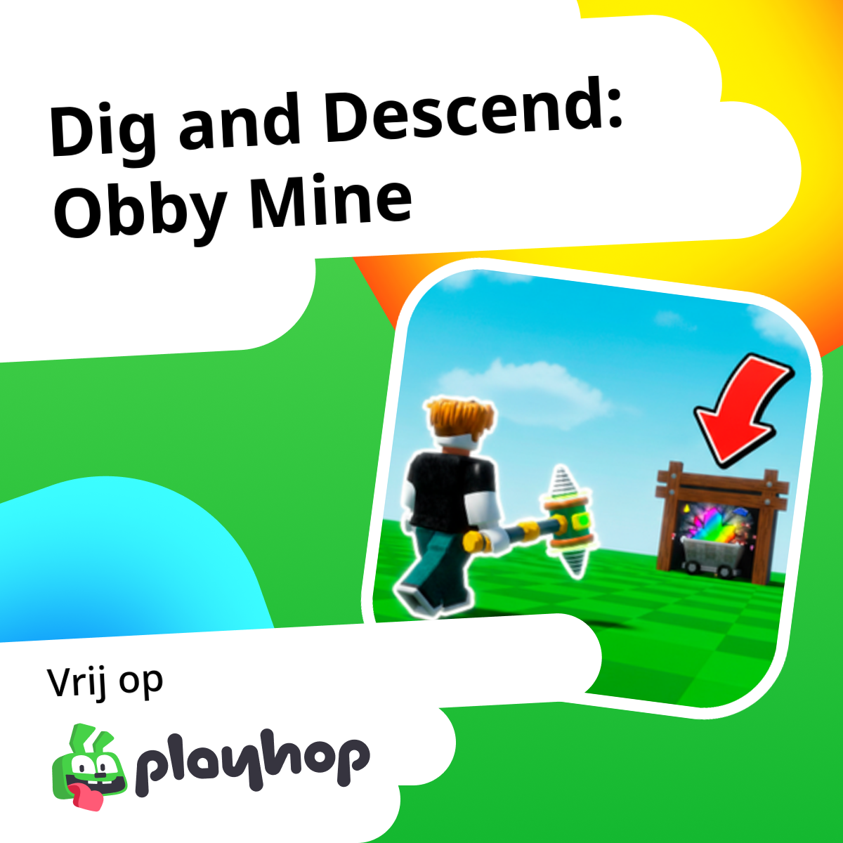 Dig and Descend: Obby Mine (van NiqtiD): speel gratis online op Playhop
