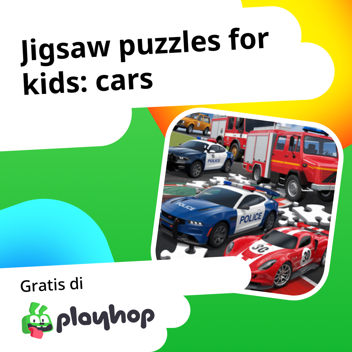 Jigsaw puzzles for kids: cars (oleh Thunder Games Show): Mainkan Online ...