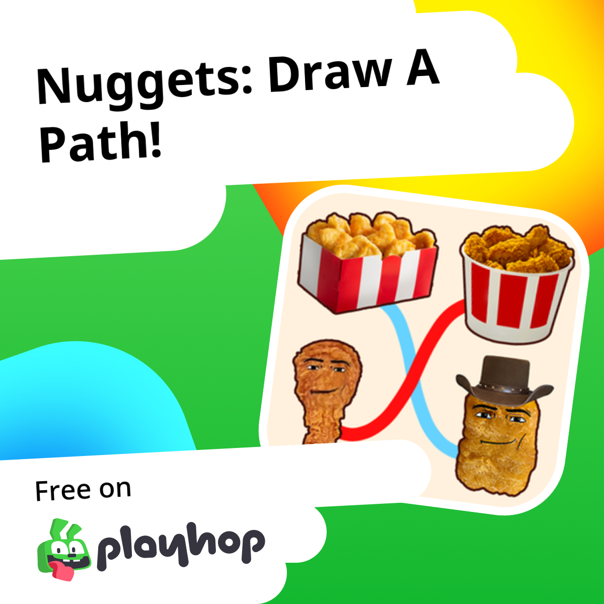 Nuggets: Draw A Path! (by Top 10): Play Online For Free On Playhop