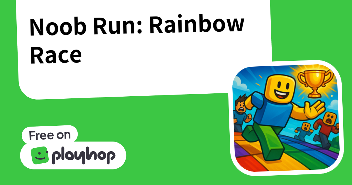 Noob Run: Rainbow Race （DERBEKO開発）: Playhopで無料でオンラインプレイ