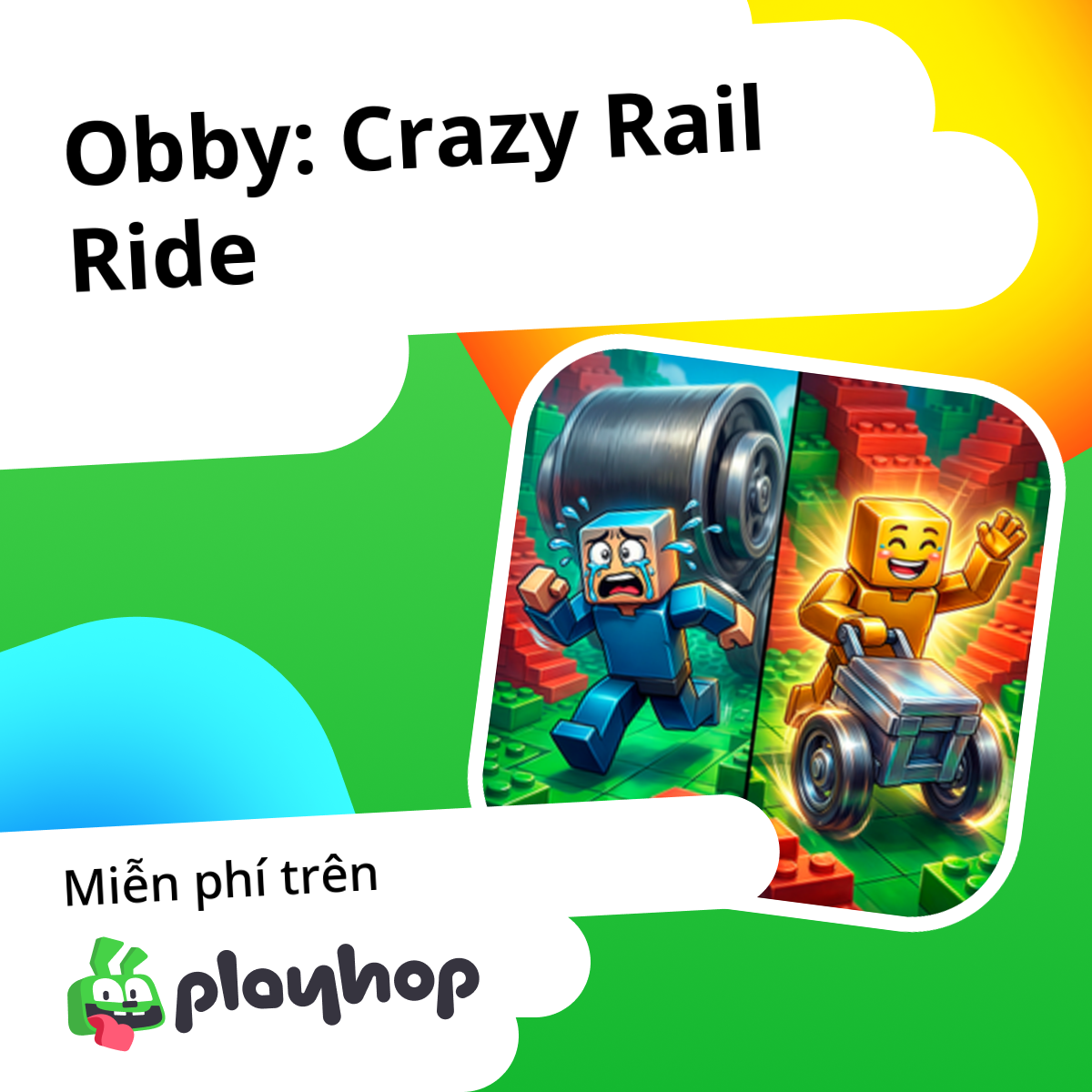 Obby: Crazy Rail Ride: Chơi trực tuyến miễn phí trên Playhop
