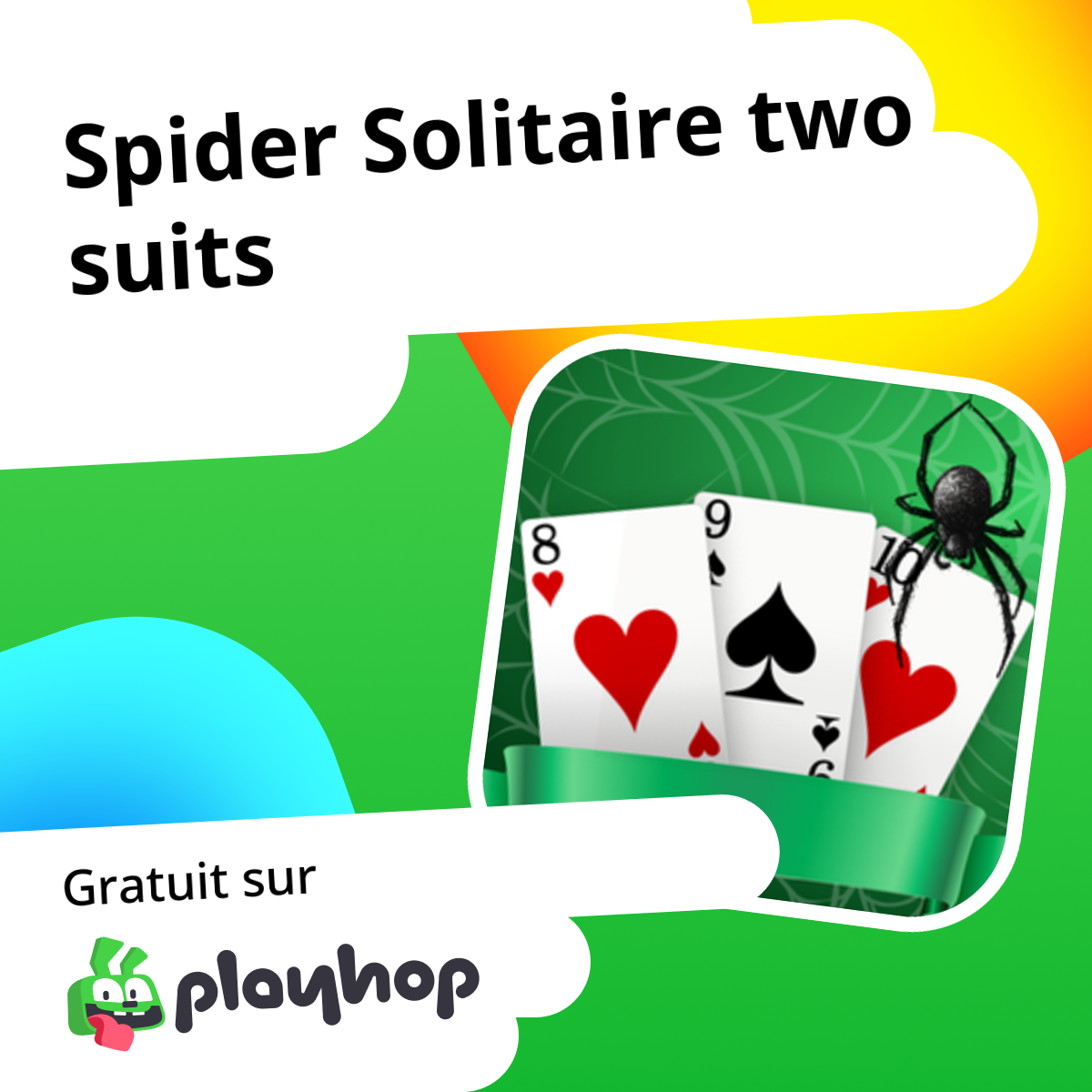 Spider Solitaire two suits: Jouez en ligne gratuitement sur Playhop