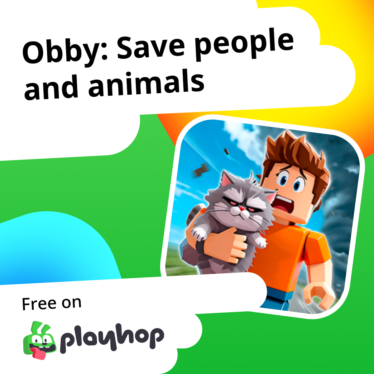 Obby: Save people and animals: Play Online For Free On Playhop