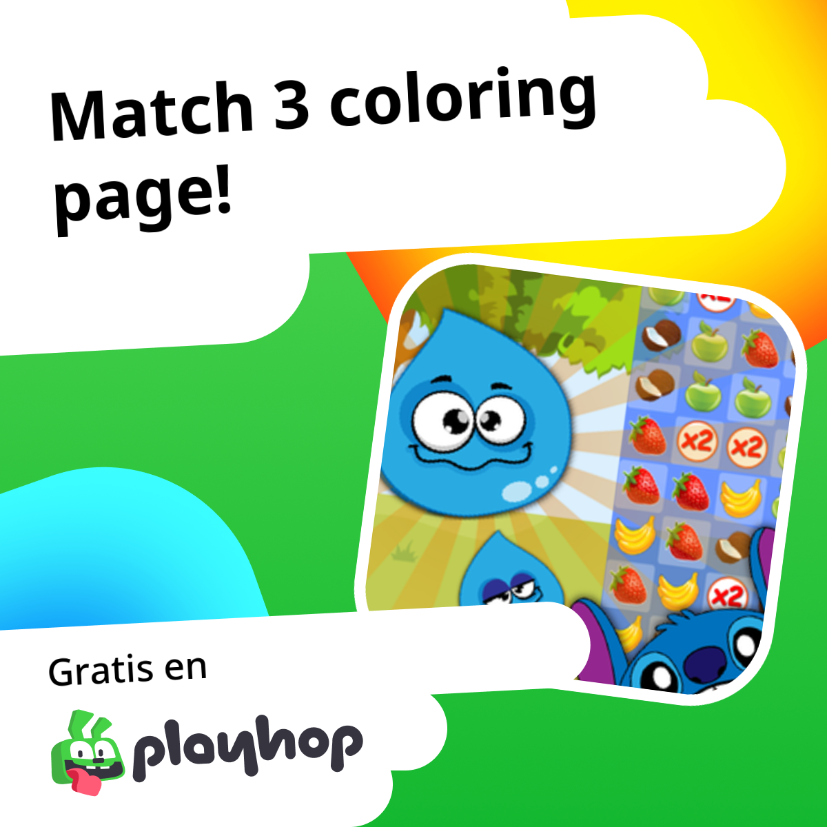 Match 3 coloring page! (por NewNSoft): Juega Gratis Online en Playhop