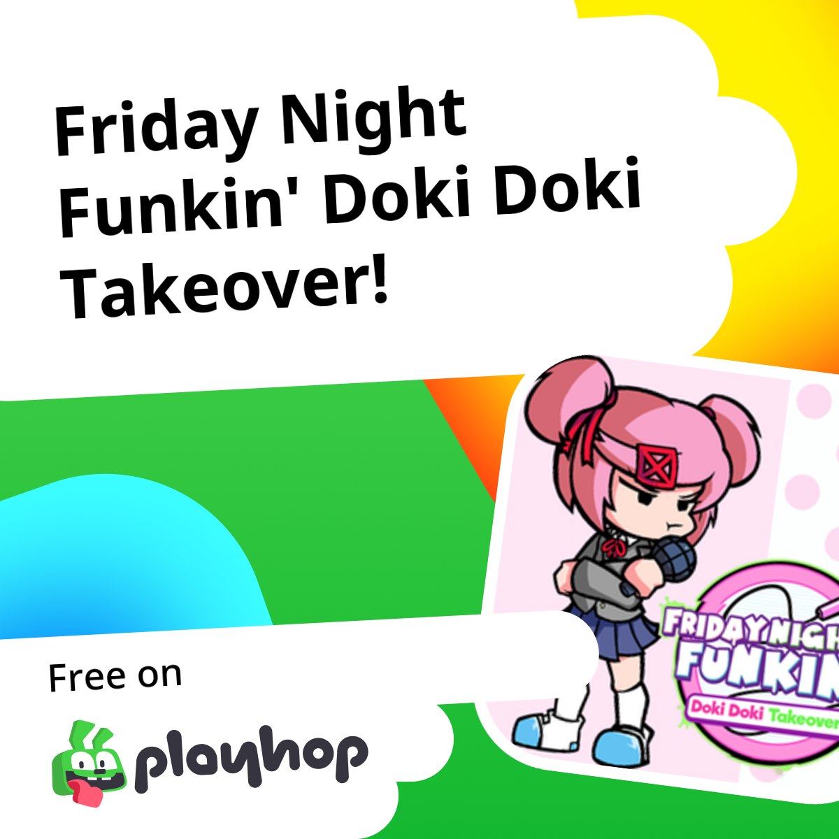 Friday Night Funkin' Doki Doki Takeover!: Play Online For Free On Playhop