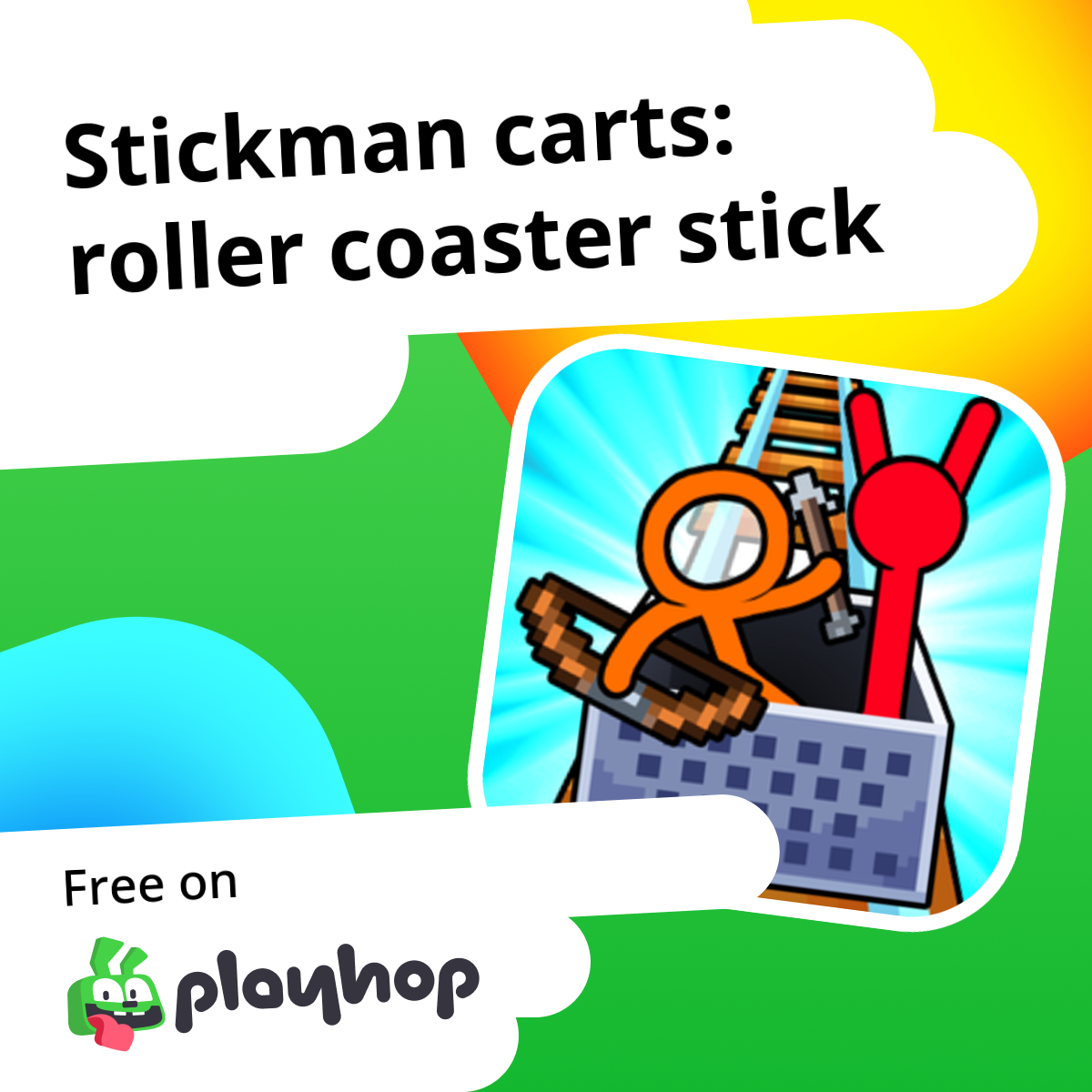 Stickman carts: roller coaster stick (by Red Blue Jailbreak Games ...