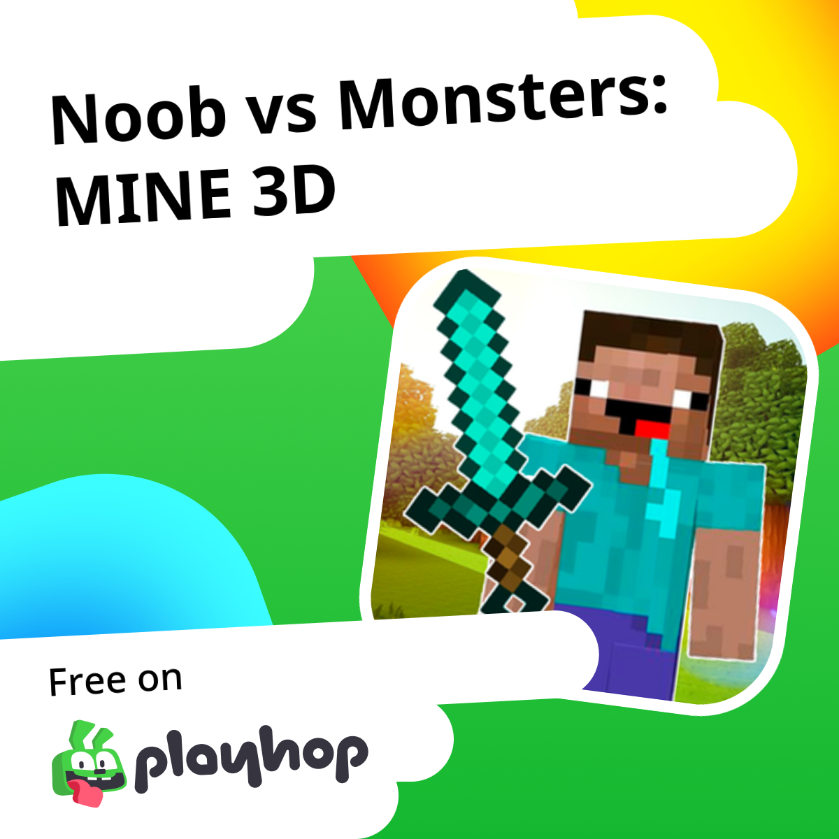 Noob vs Monsters: MINE 3D (by platina_gm): Play Online For Free On Playhop