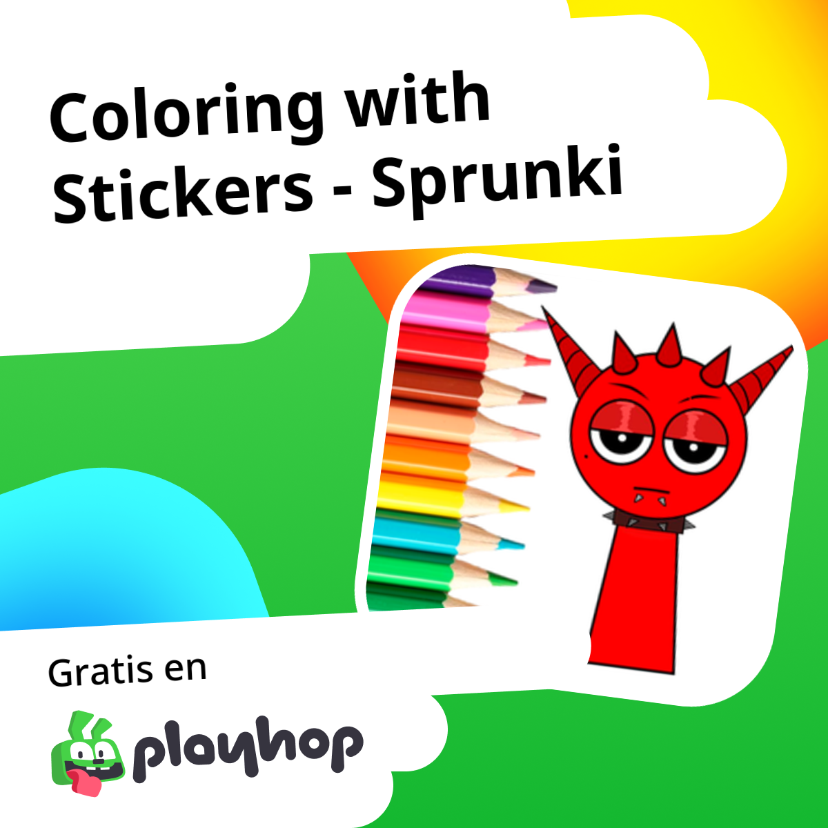 Coloring with Stickers - Sprunki (por Game Pride): Juega Gratis Online ...
