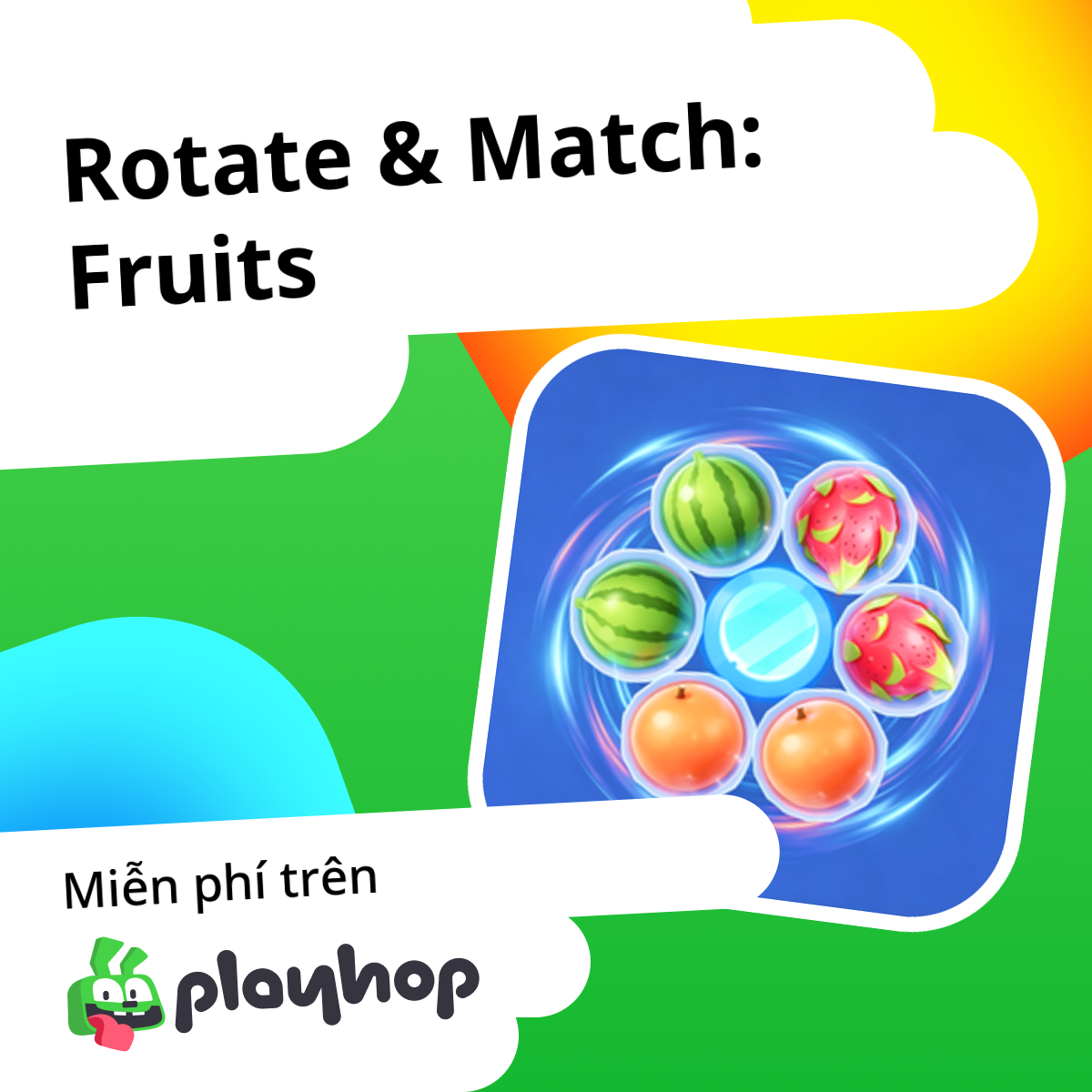 Rotate & Match: Fruits: Chơi trực tuyến miễn phí trên Playhop