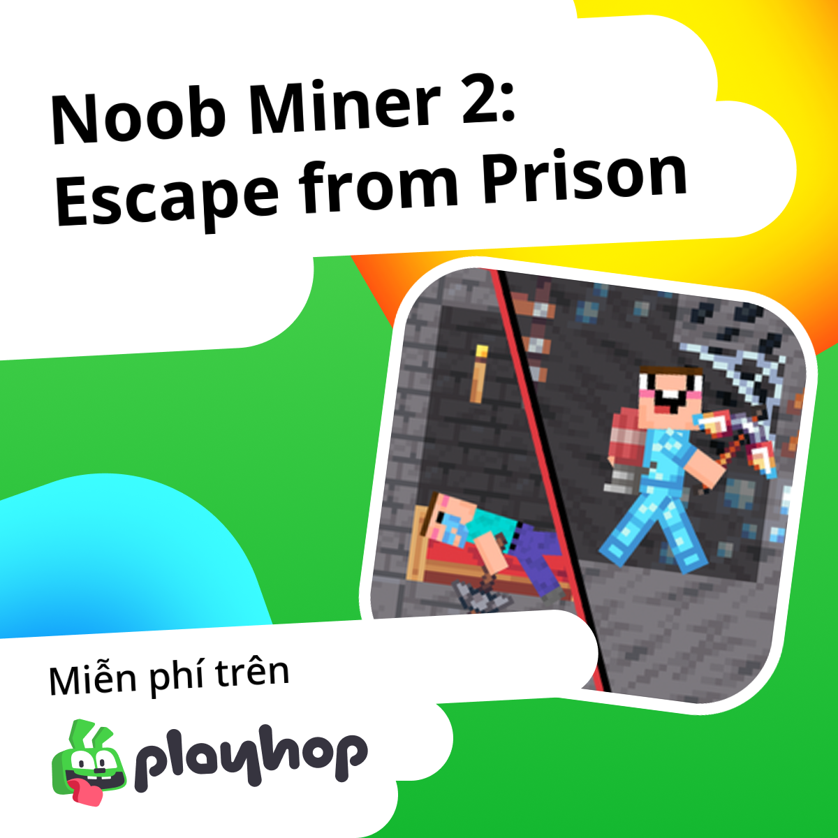 Noob Miner 2: Escape from Prison: Chơi trực tuyến miễn phí trên Playhop