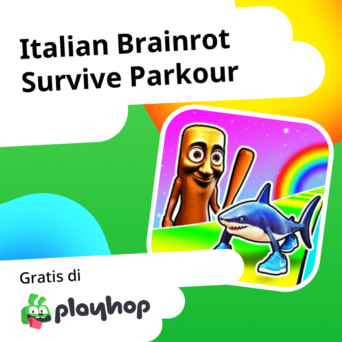Italian Brainrot Survive Parkour (oleh gameVgames): Mainkan Online Secara Gratis Di Playhop