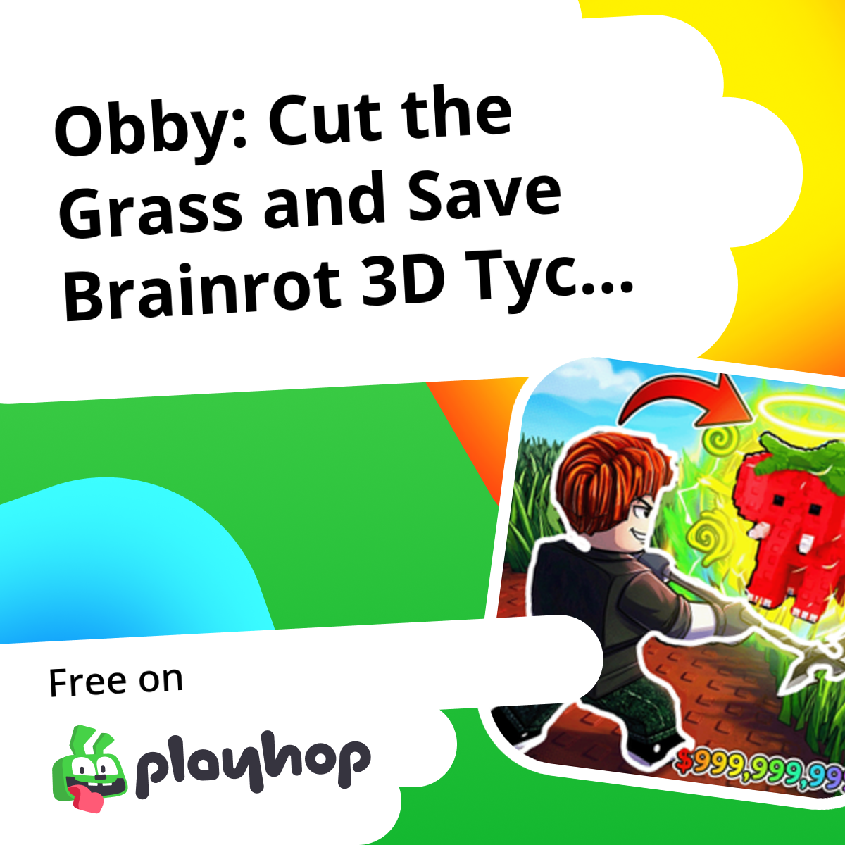 Obby: Cut the Grass and Save Brainrot 3D Tycoon: Play Online For Free ...