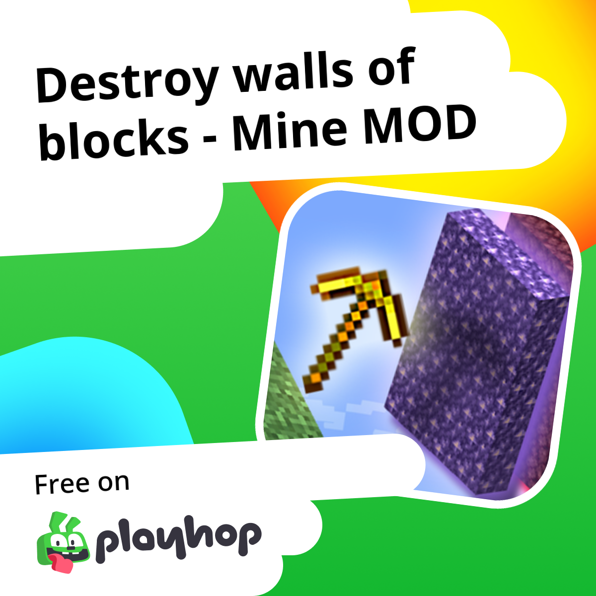 Destroy walls of blocks - Mine MOD (توسط XFOX STUDIO): بازی آنلاین به صورت رایگان در Playhop