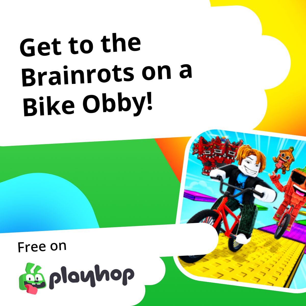 Get to the Brainrots on a Bike Obby!: Play Online For Free On Playhop