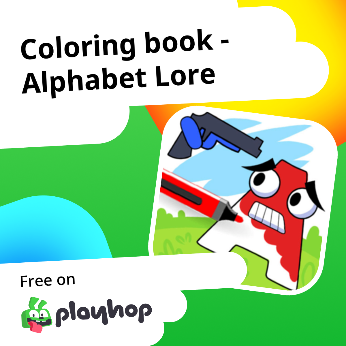 Coloring book - Alphabet Lore: Play Online For Free On Playhop