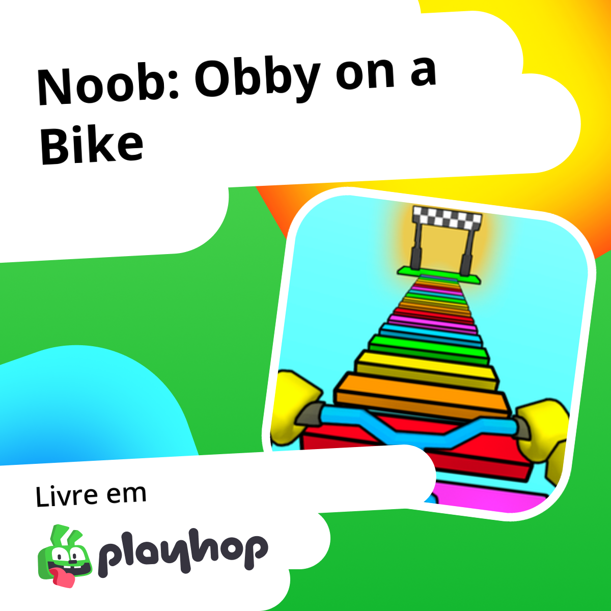 Noob: Obby on a Bike (por Hamster Studio): Jogue Online Gratuitamente Em Playhop