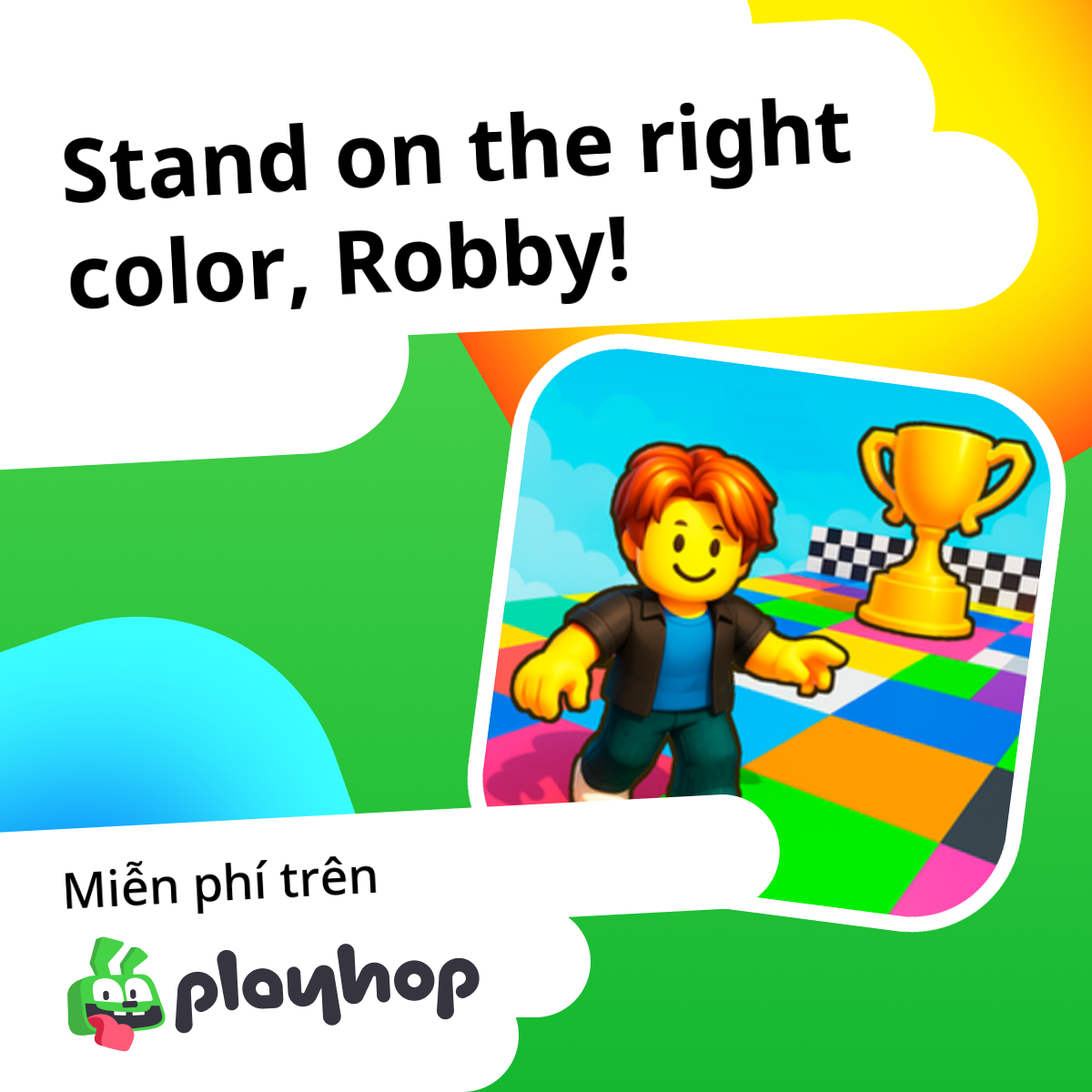Stand on the right color, Robby!: Chơi trực tuyến miễn phí trên Playhop