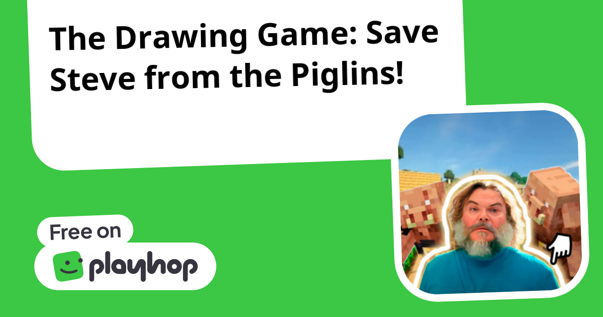 The Drawing Game: Save Steve from the Piglins! (โดย Dimatit):เล่น ...