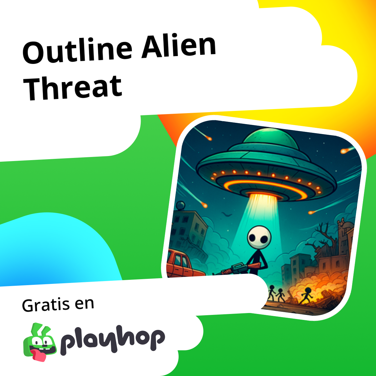 Outline Alien Threat (por Grigory Mavkov): Juega Gratis Online en Playhop