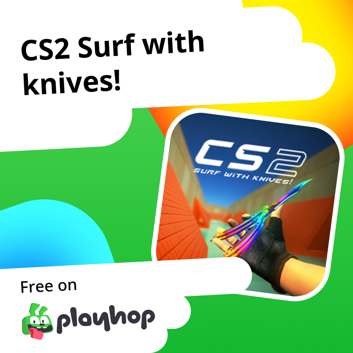 CS2 Surf with knives! (by Overnyh): Play Online For Free On Playhop