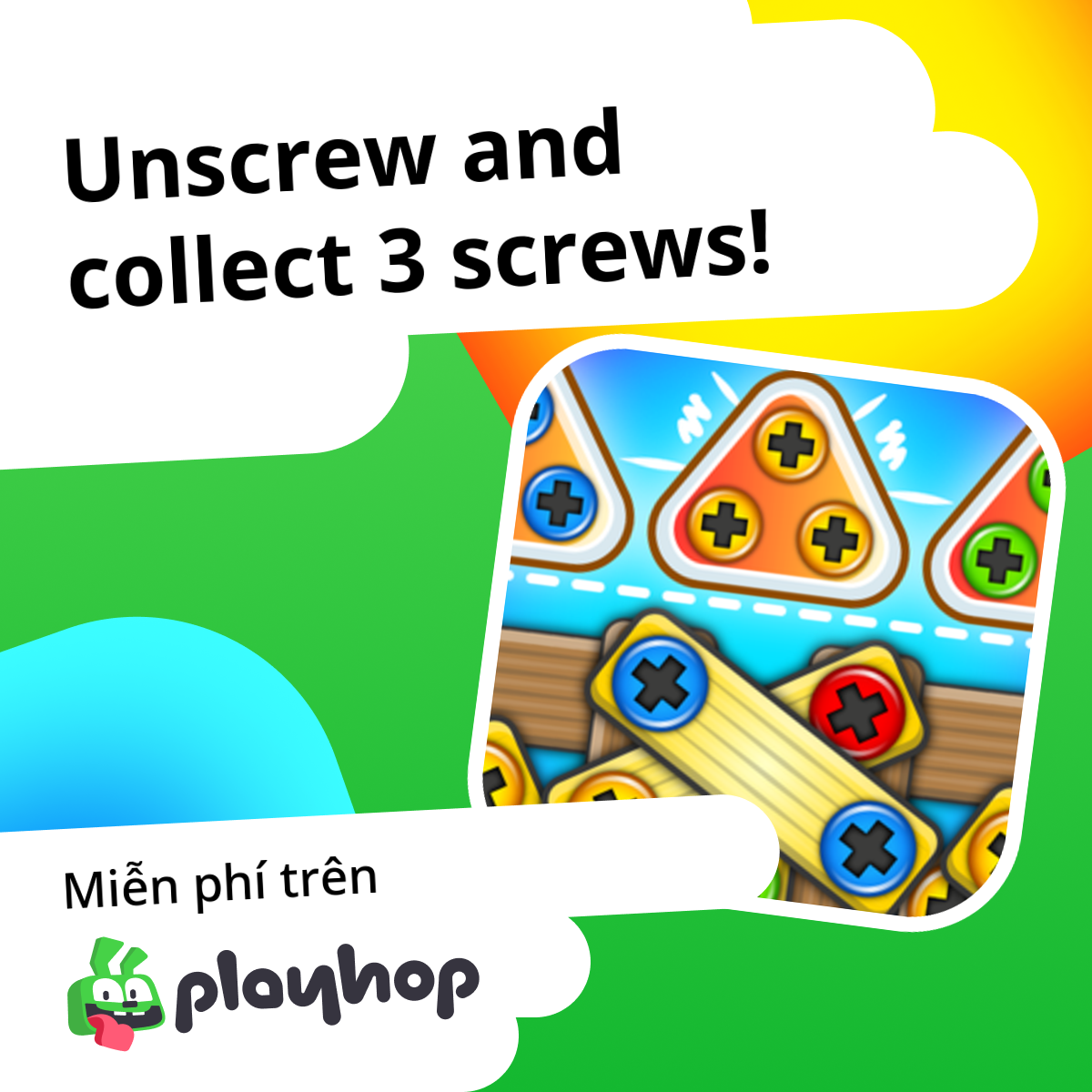 Unscrew and collect 3 screws!: Chơi trực tuyến miễn phí trên Playhop