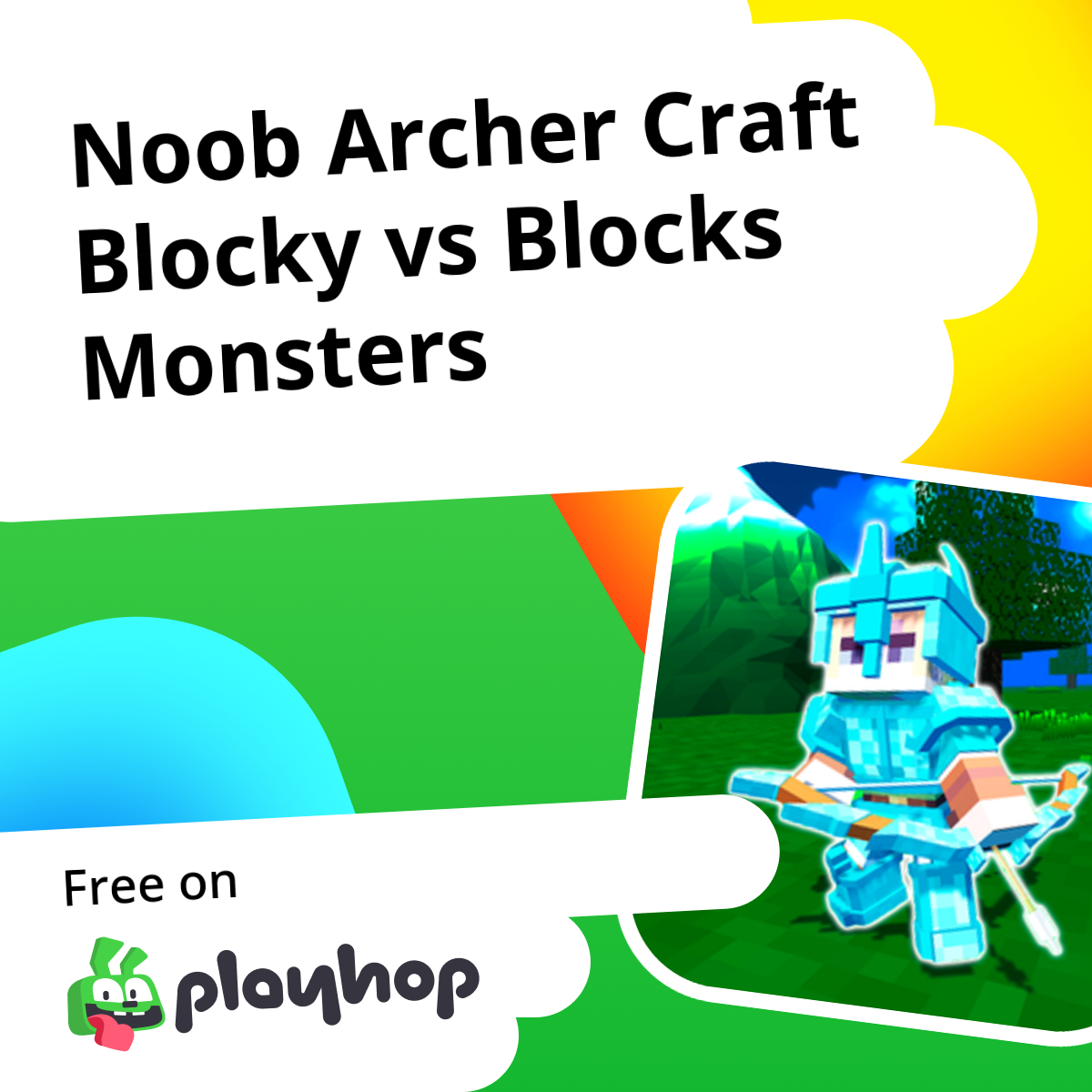 Noob Archer Craft Blocky vs Blocks Monsters: العب أونلاين مجانًا على ...