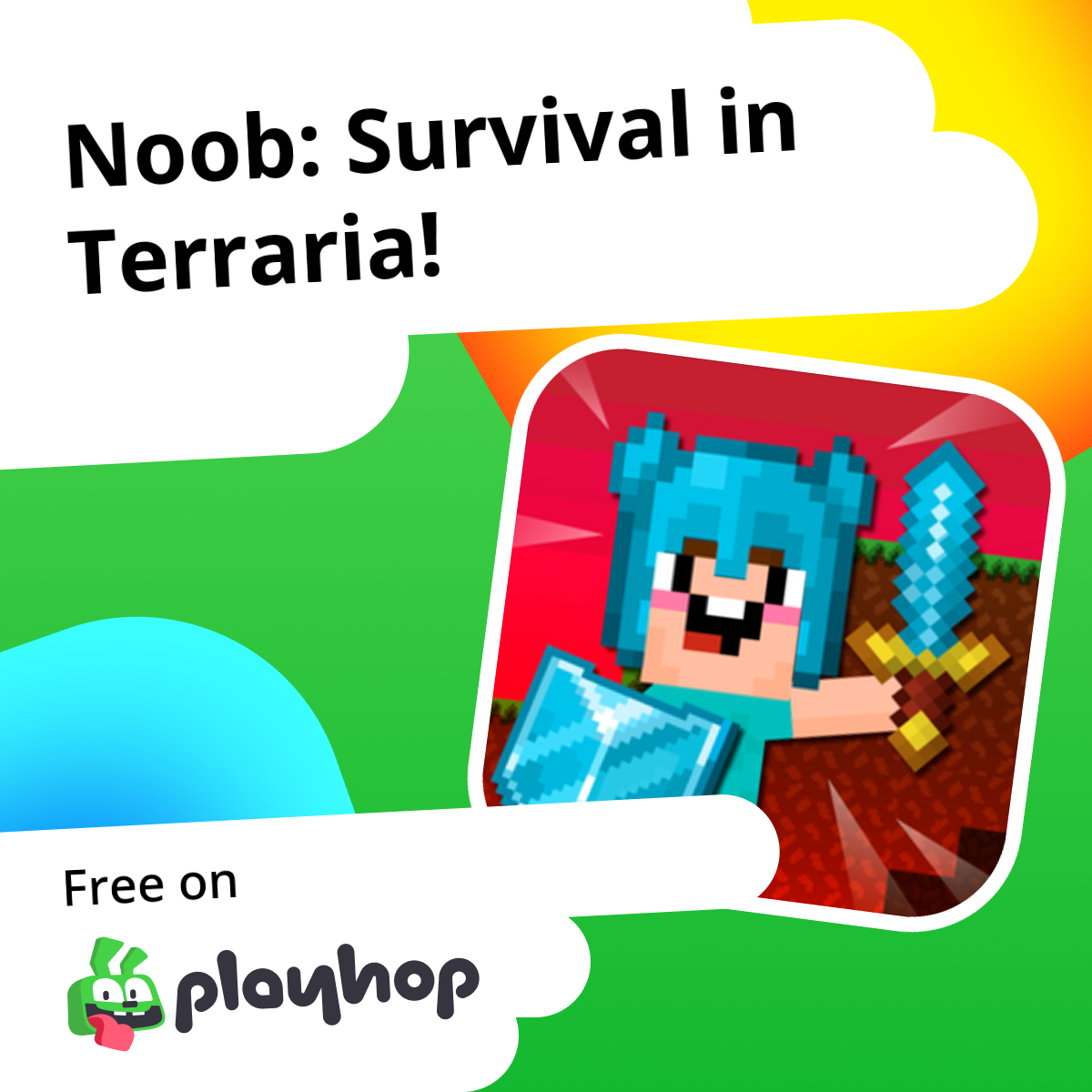 Noob: Survival in Terraria!: Play Online For Free On Playhop