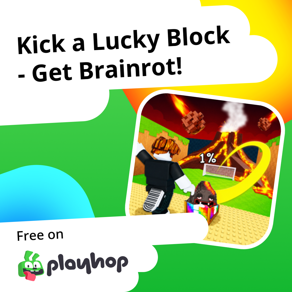 Kick a Lucky Block - Get Brainrot!: Play Online For Free On Playhop