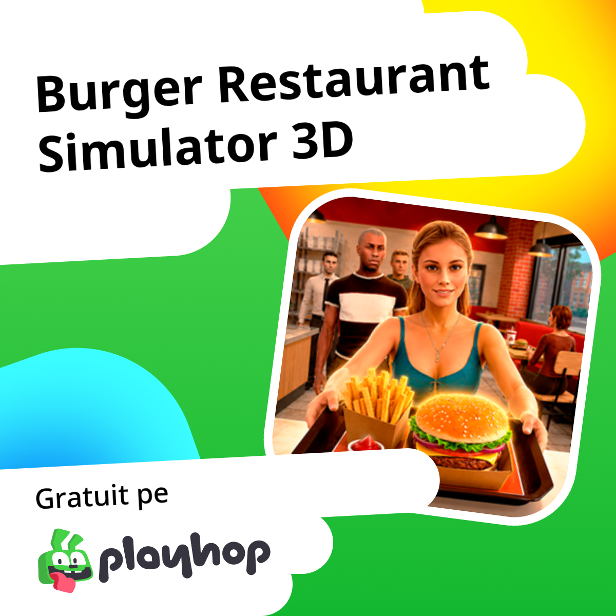 Burger Restaurant Simulator 3D: Joacă Online Gratuit pe Playhop