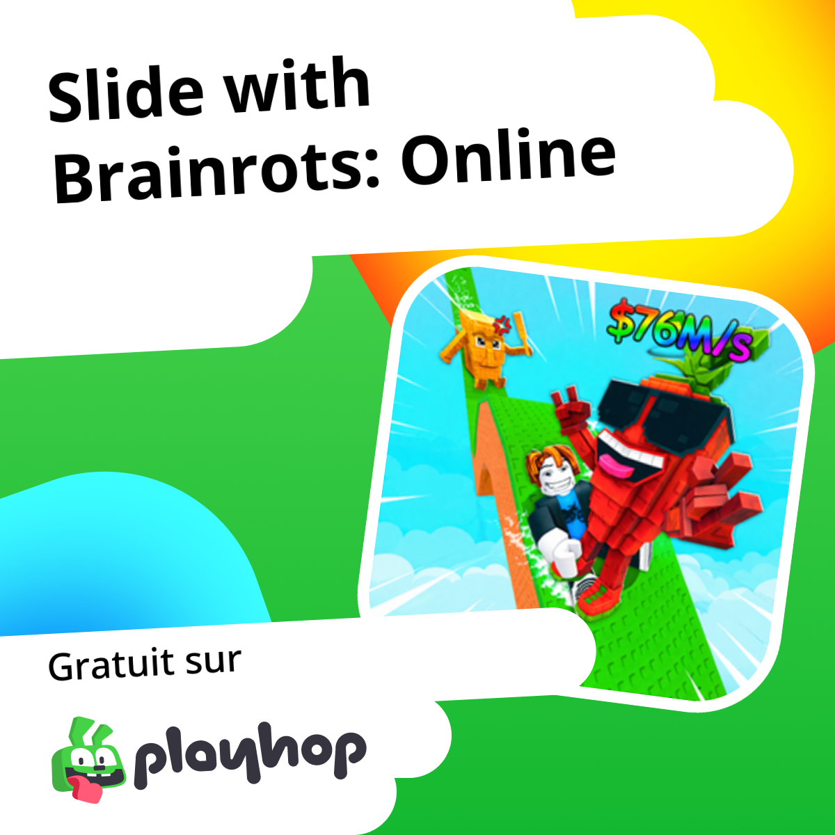 Slide with Brainrots: Online: Jouez en ligne gratuitement sur Playhop