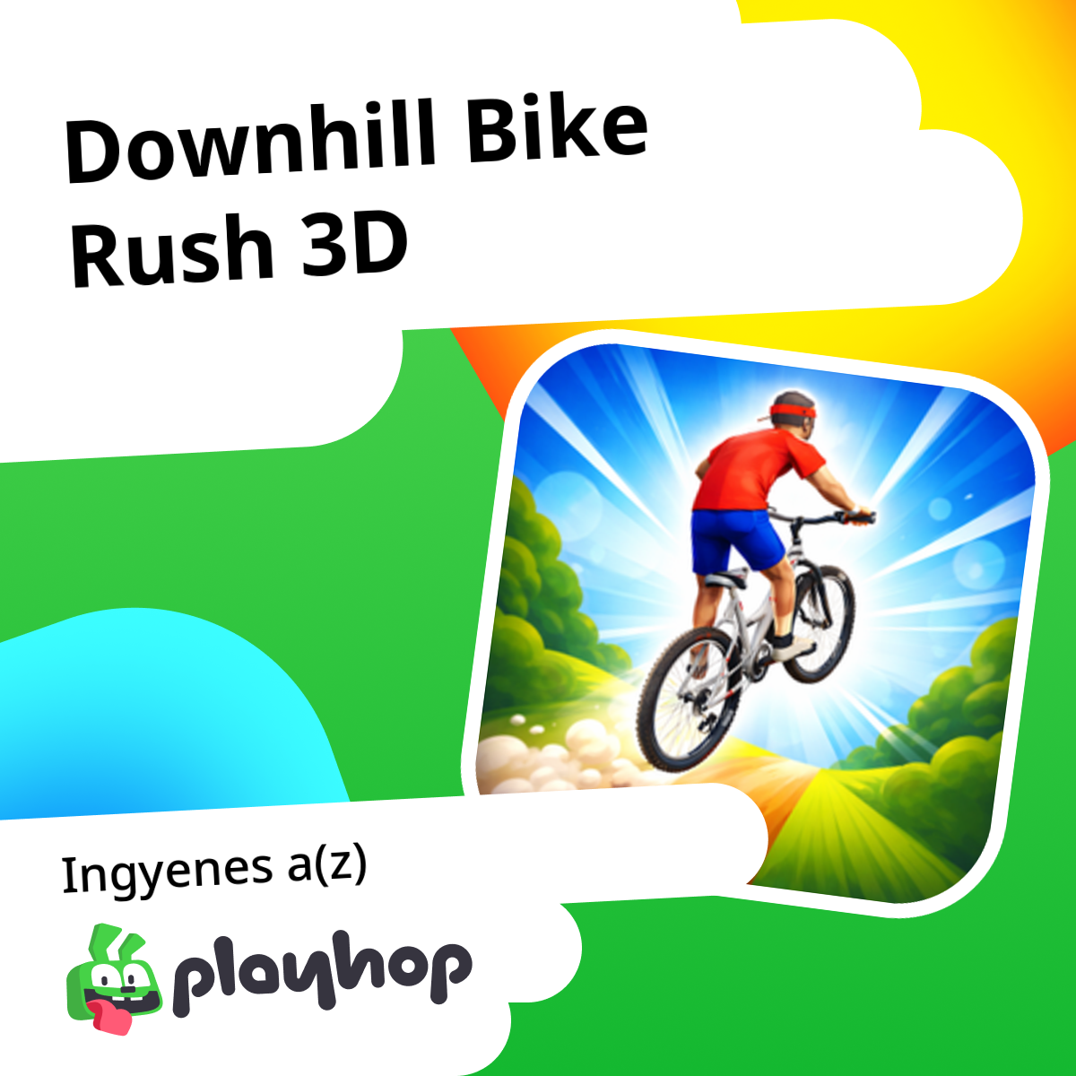 Downhill Bike Rush 3D (HapppGame fejlesztő): Játssz online ingyen a(z) Playhop oldalon