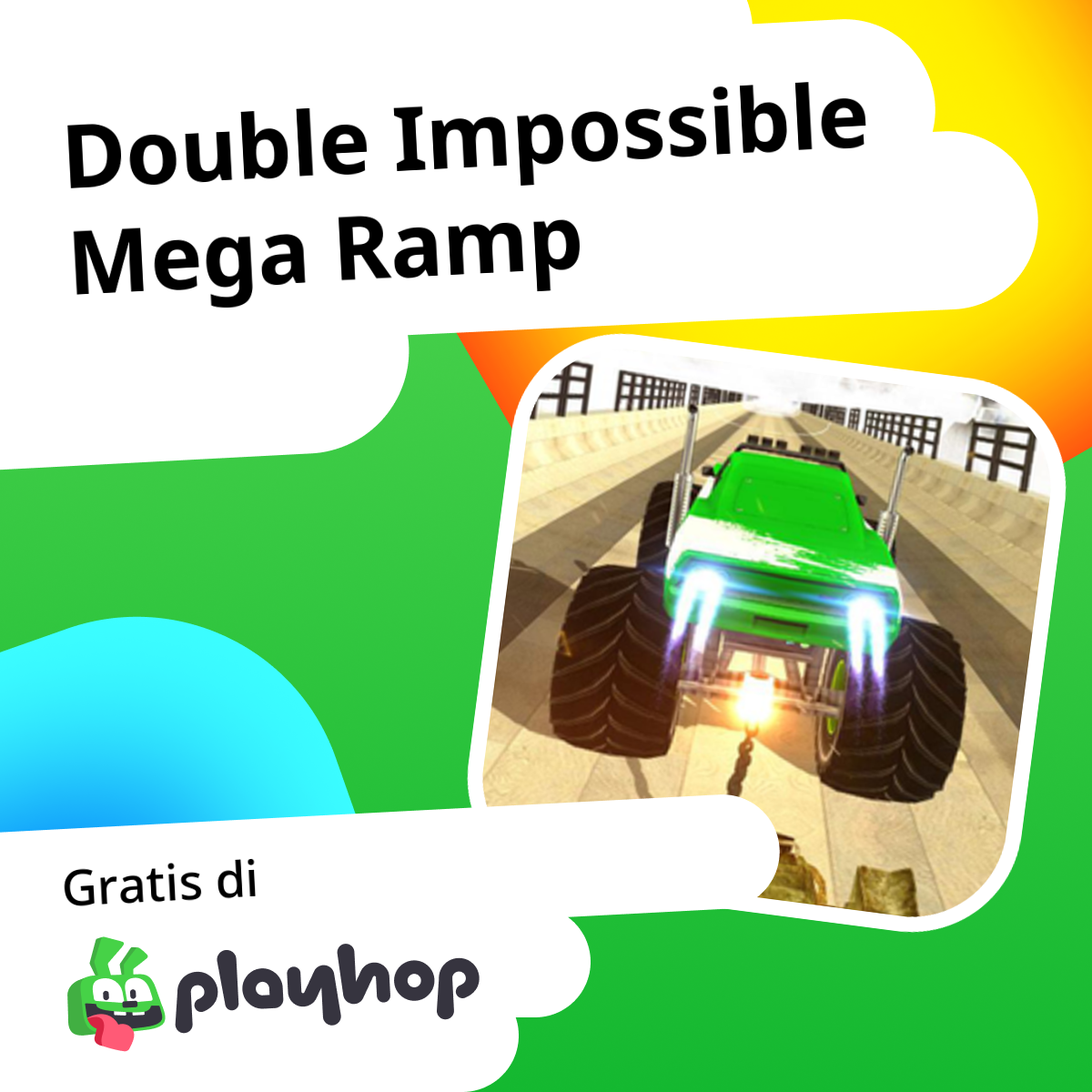 Double Impossible Mega Ramp (oleh TaburetkaGames): Mainkan Gratis Secara Online di Playhop