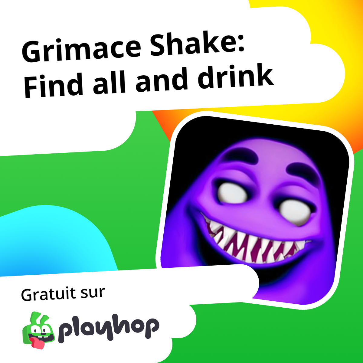 Grimace Shake: Find all and drink: Jouez en ligne gratuitement sur Playhop