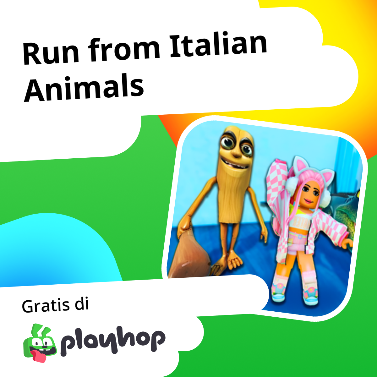 Run from Italian Animals (oleh Nat Games): Mainkan Online Secara Gratis Di Playhop