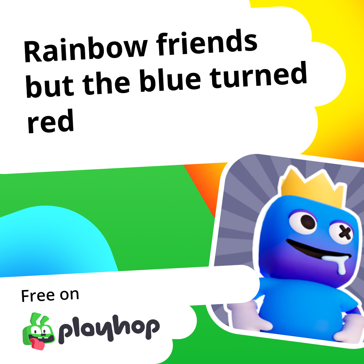 Rainbow friends but the blue turned red: שחקו בחינם באינטרנט ב-Playhop