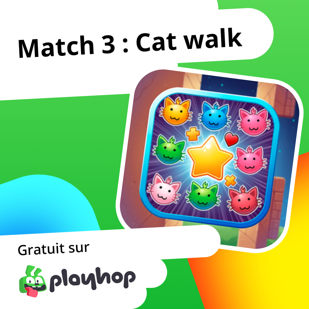 Match 3 : Cat walk: Jouez en ligne gratuitement sur Playhop