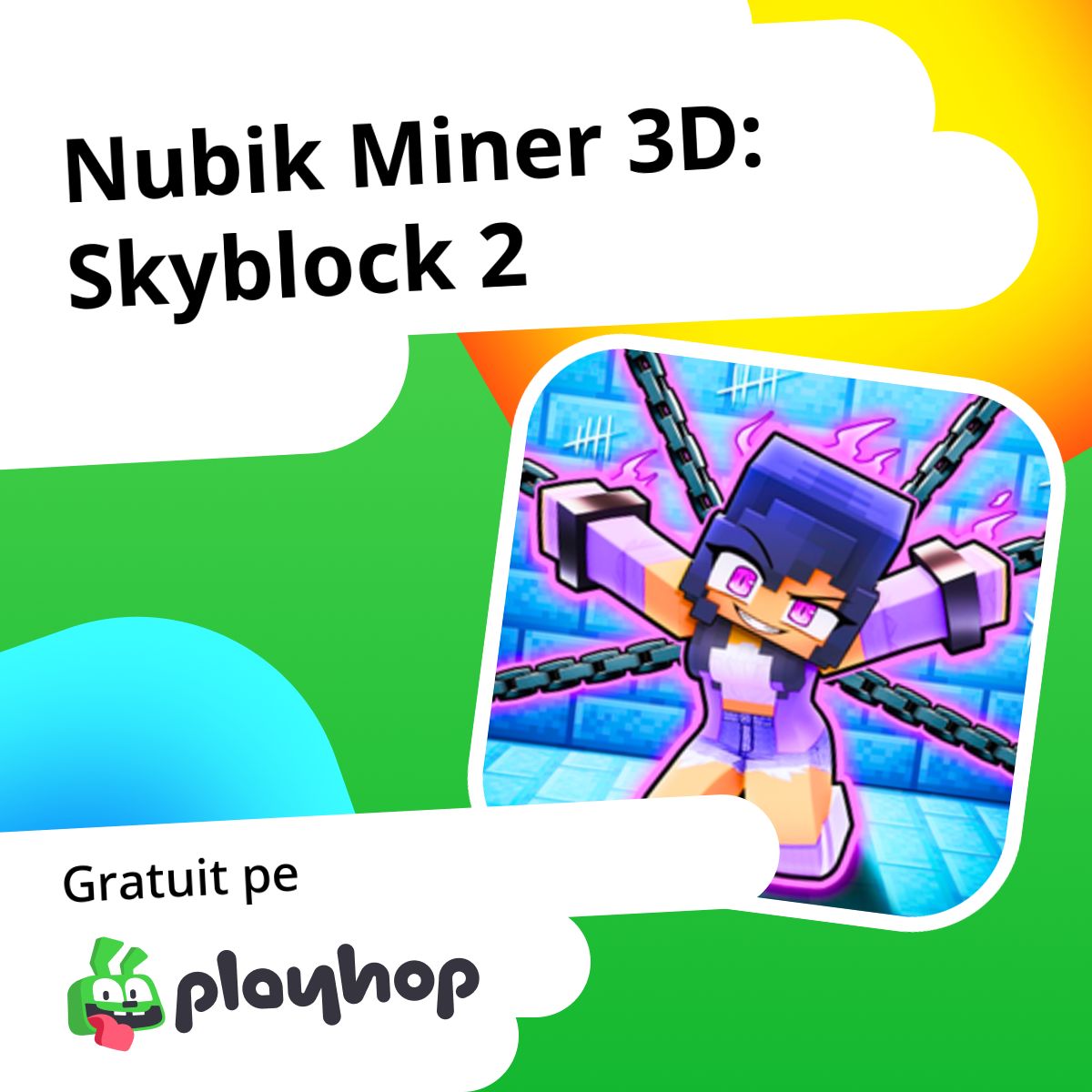 Nubik Miner 3D: Skyblock 2: Joacă Online Gratuit pe Playhop
