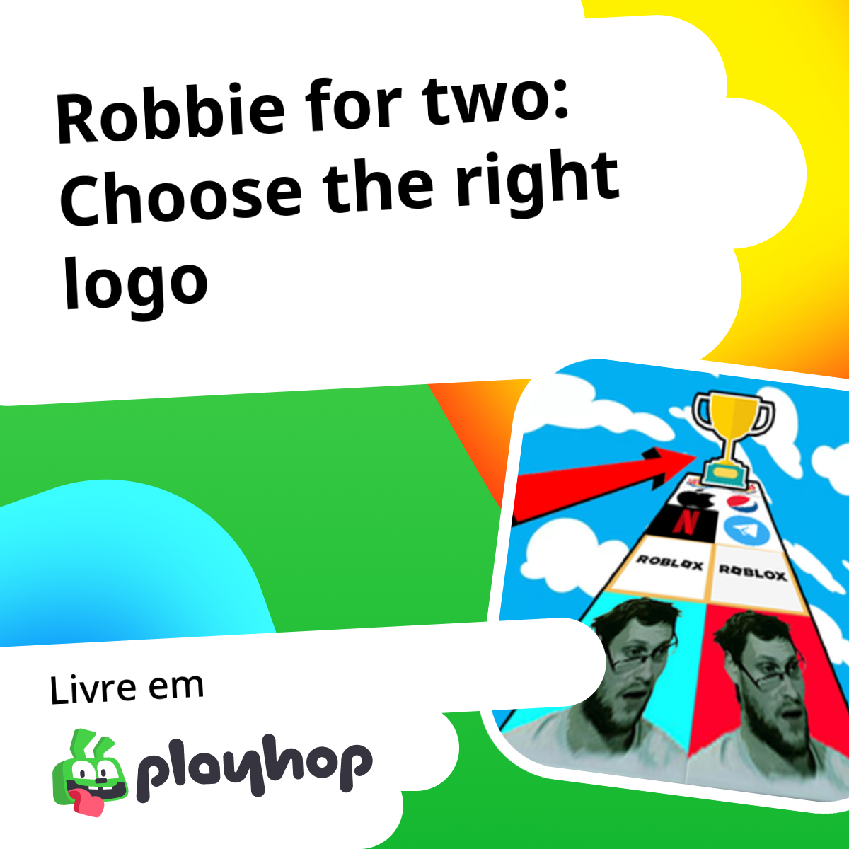 Robbie for two: Choose the right logo: Jogue Online Grátis no Playhop