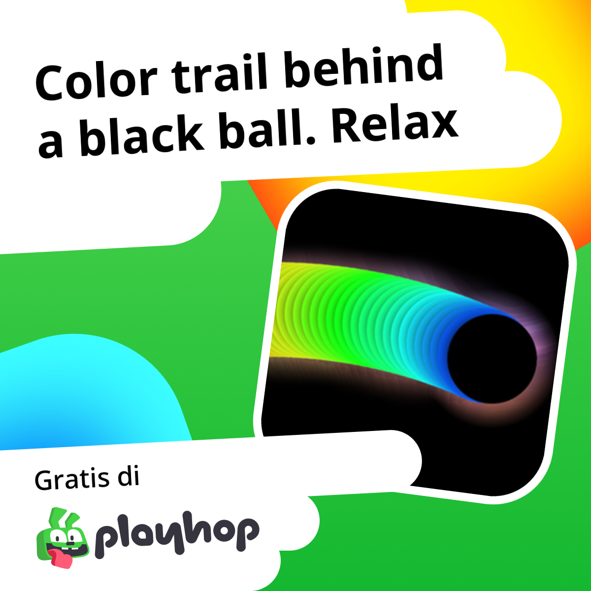 Color trail behind a black ball. Relax (oleh MichailEshmakov): Mainkan ...