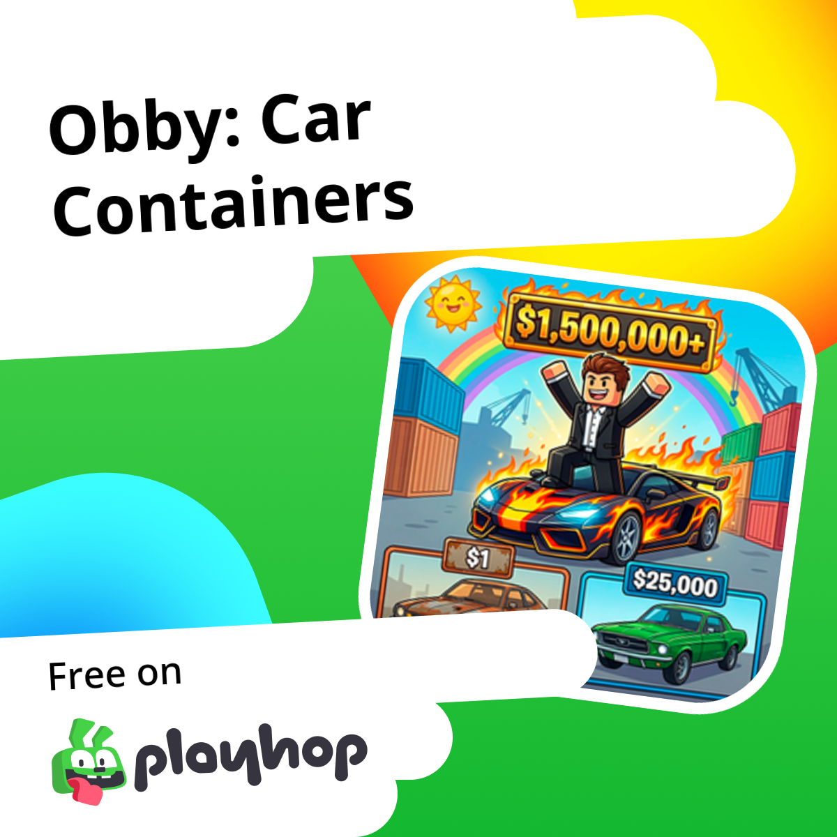 Obby: Car Containers: Play Online For Free On Playhop