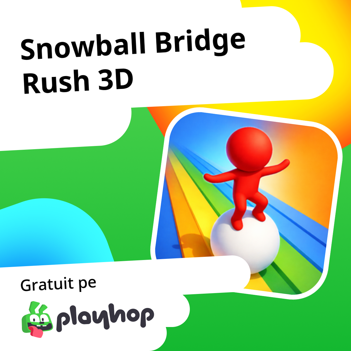 Snowball Bridge Rush 3D (de GirlsBoysGame): Joacă online gratuit pe Playhop