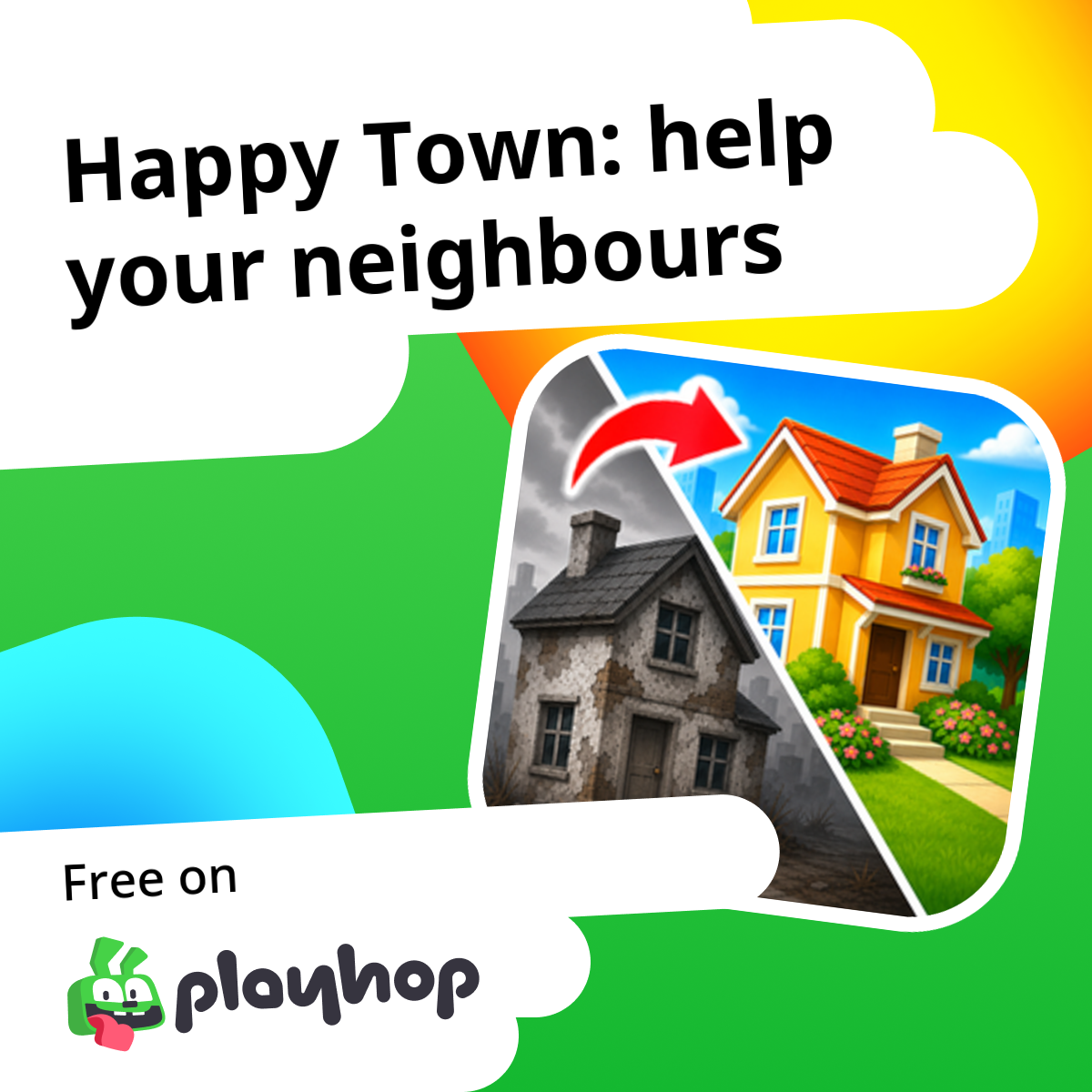 Happy Town: help your neighbours: Play Online For Free On Playhop