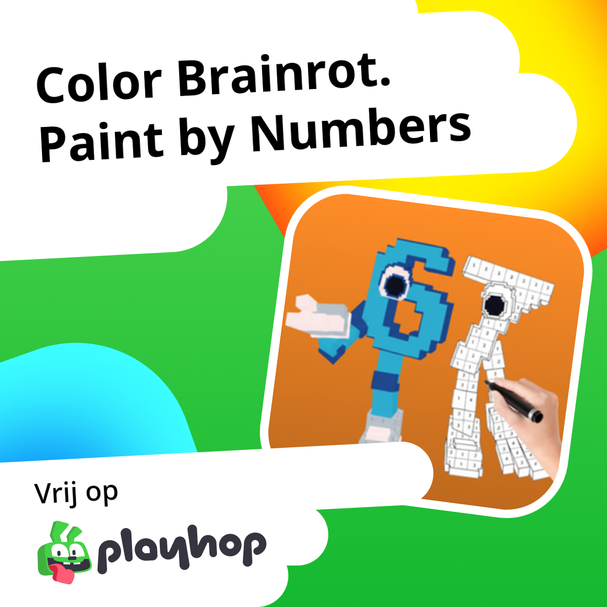 Color Brainrot. Paint by Numbers: Speel Gratis Online op Playhop