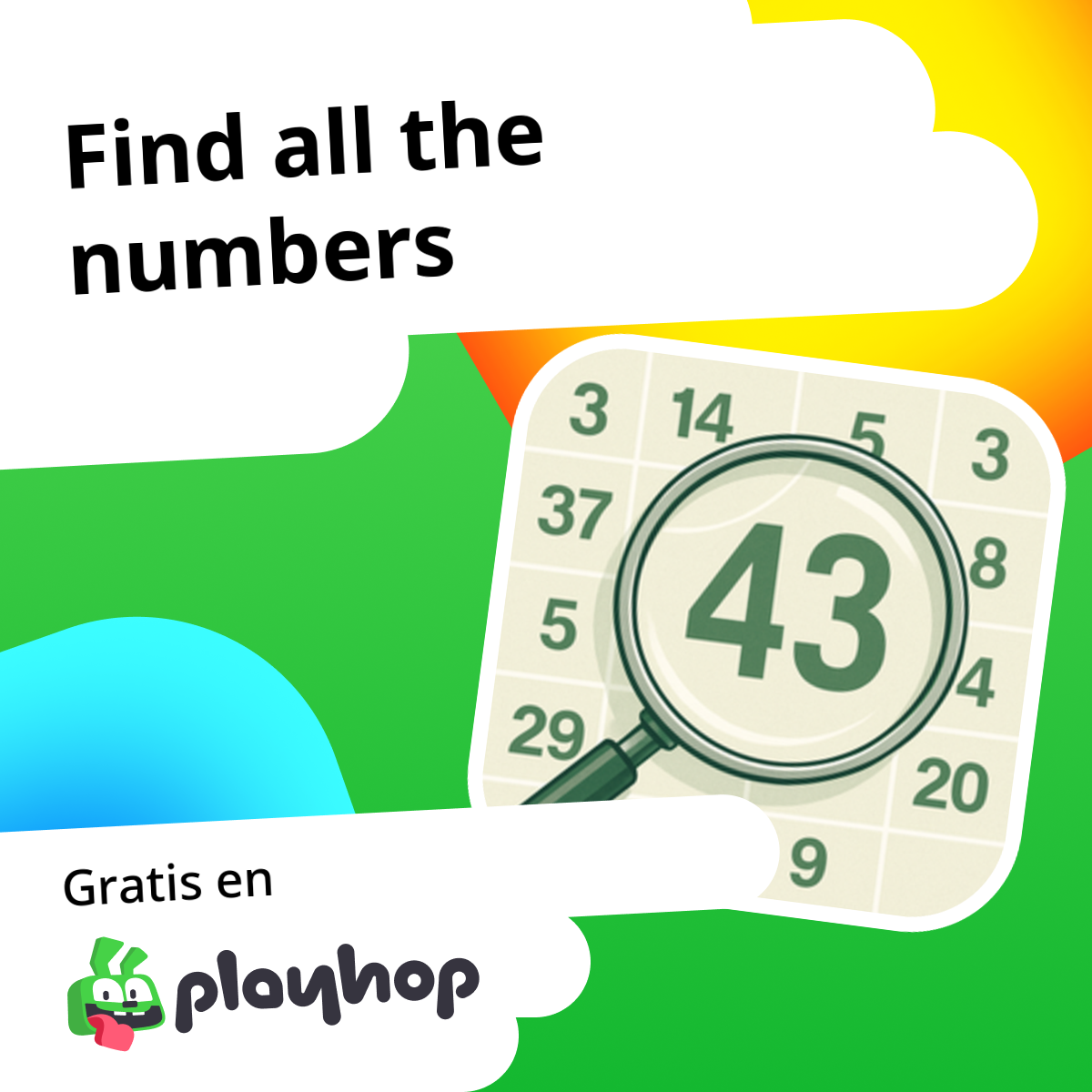 Find all the numbers: Juega en línea gratis en Playhop