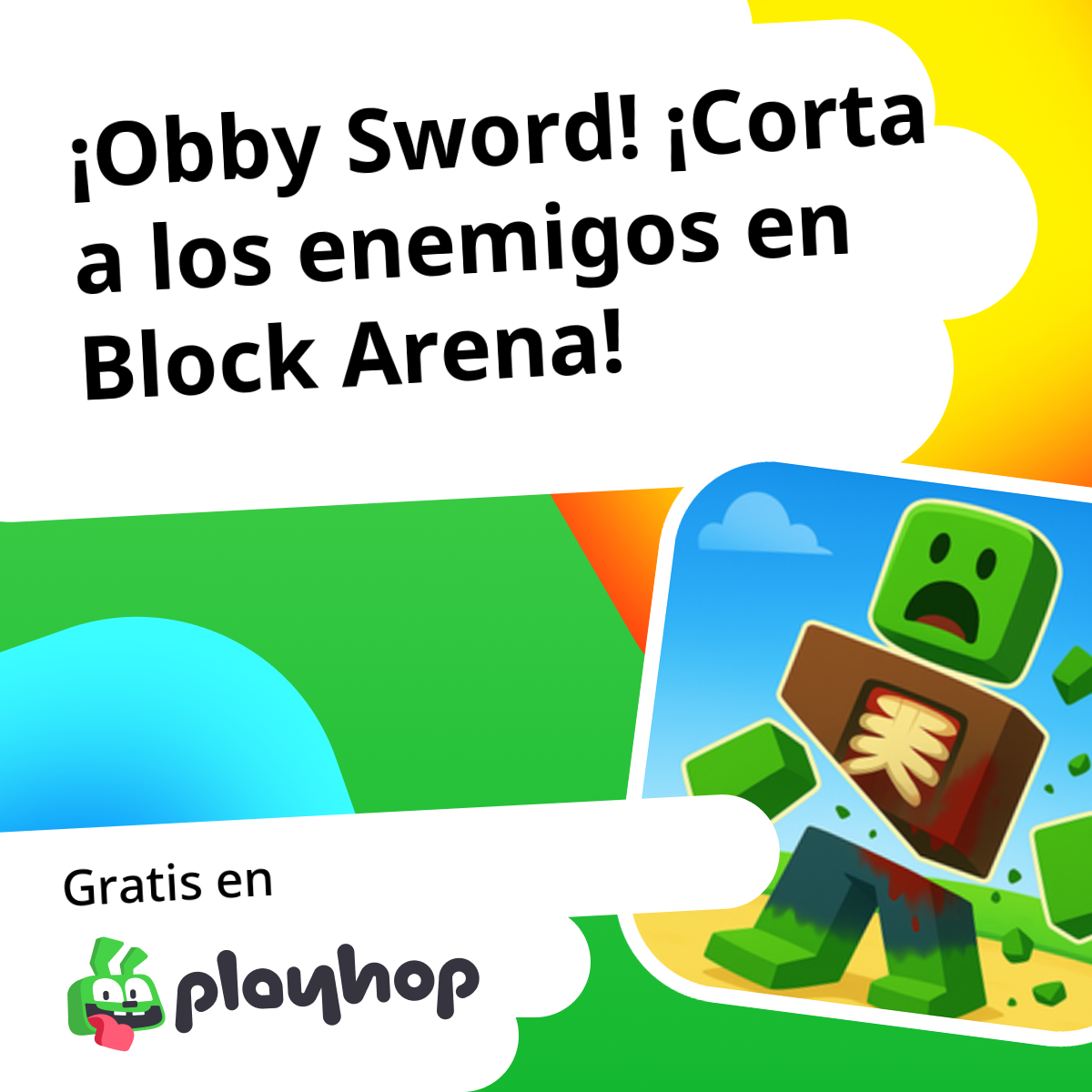 ¡Obby Sword! ¡Corta a los enemigos en Block Arena! (por Eccentric): Juega Gratis Online en Playhop