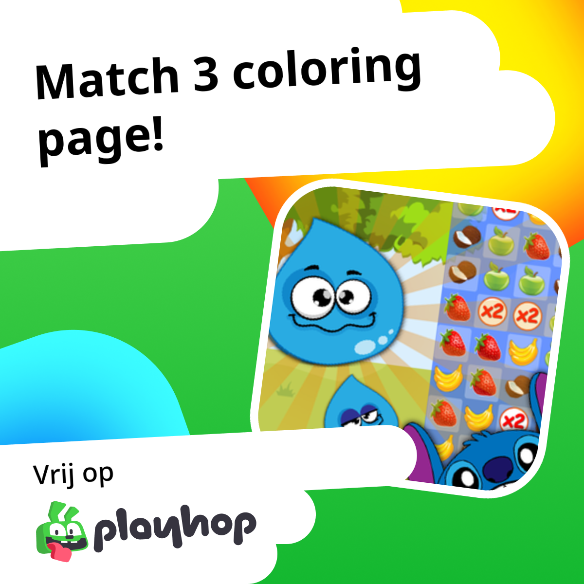 Match 3 coloring page! (van NewNSoft): speel gratis online op Playhop