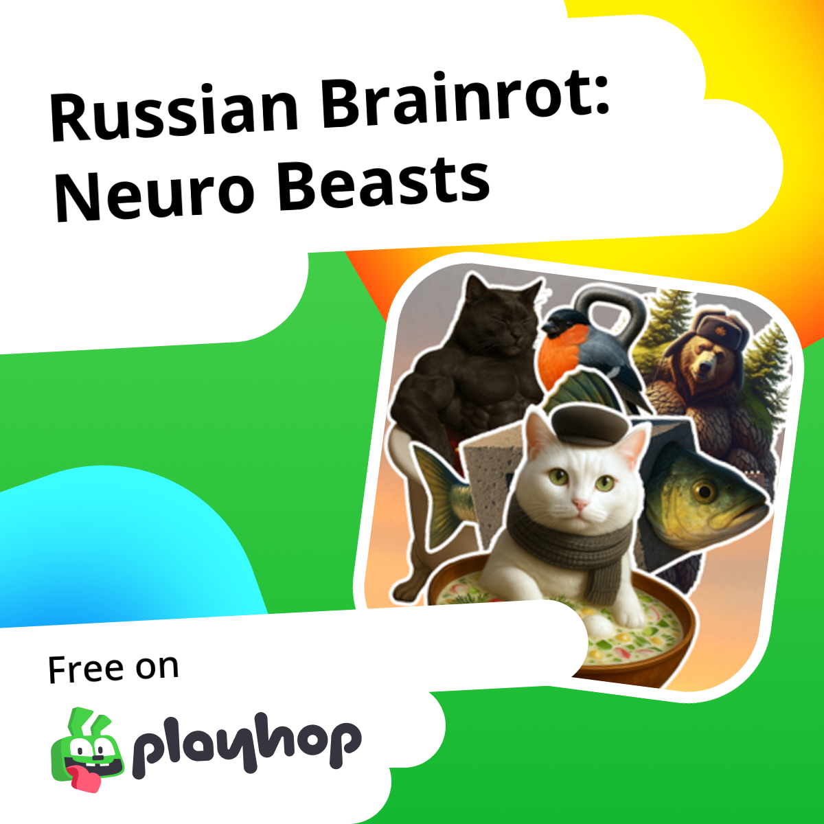 Russian Brainrot: Neuro Beasts (על ידי Superec Games): לשחק באינטרנט בחינם על Playhop