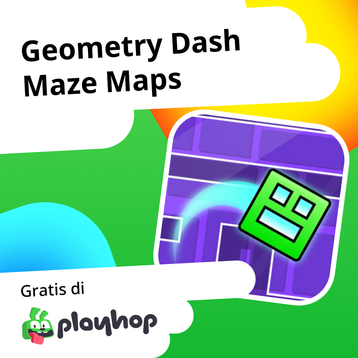 Geometry Dash Maze Maps: Main Gratis Online di Playhop