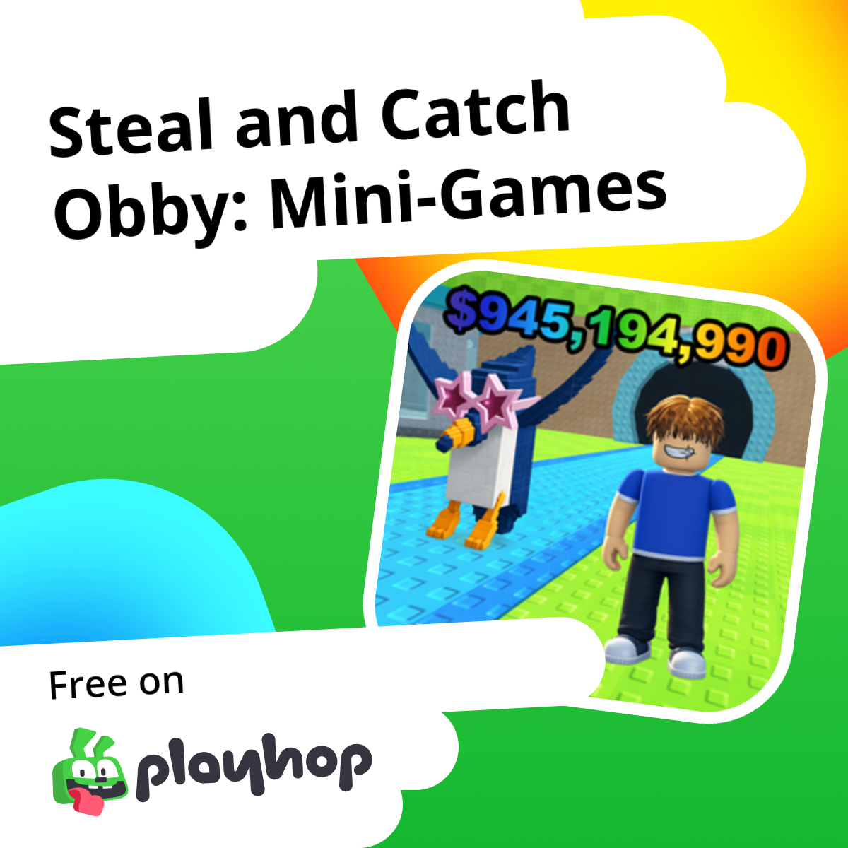 Steal and Catch Obby: Mini-Games: Play Online For Free On Playhop