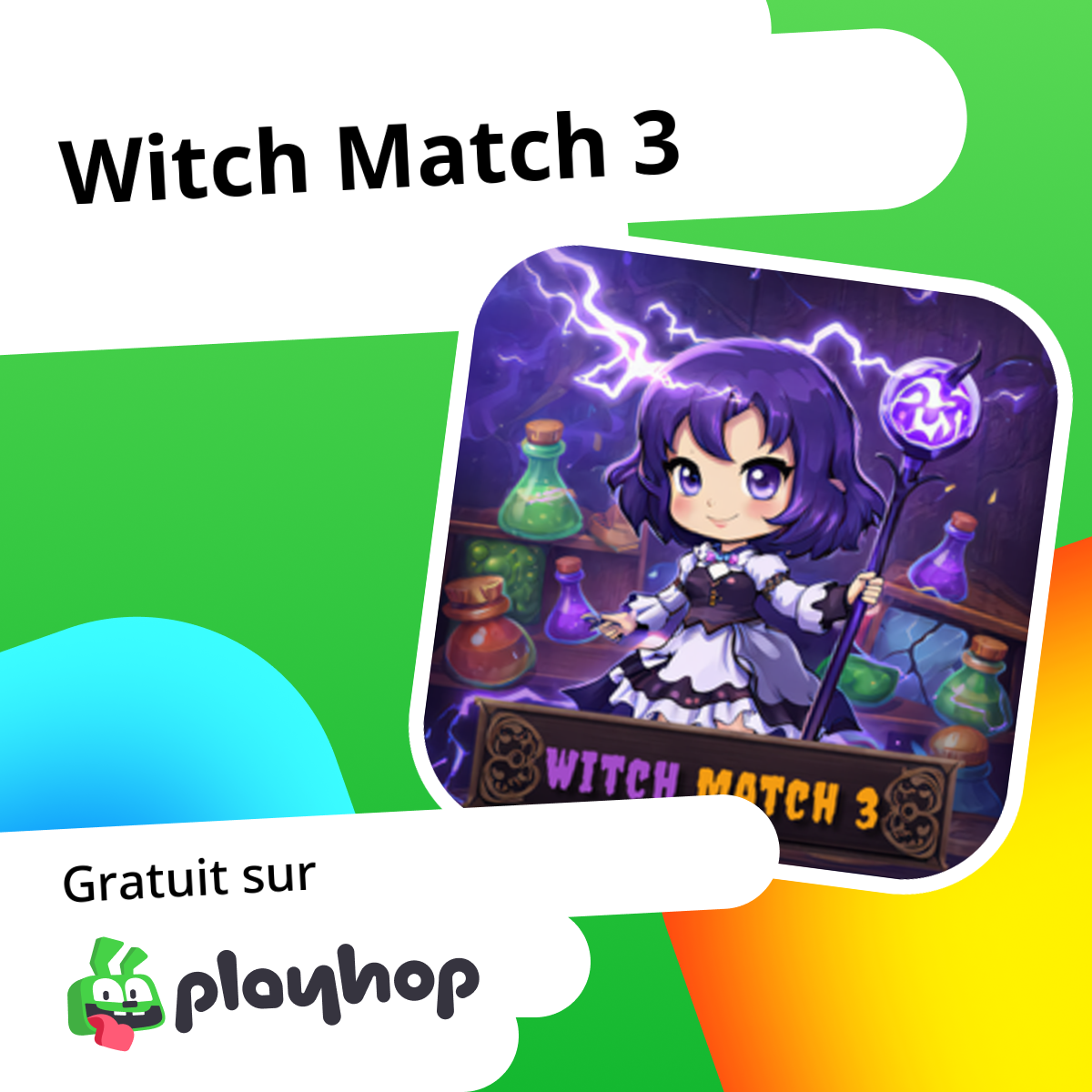 Witch Match 3: Jouez en ligne gratuitement sur Playhop